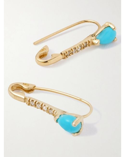 Loren Stewart Mini, And Diamond Earrings in Blue | Lyst UK