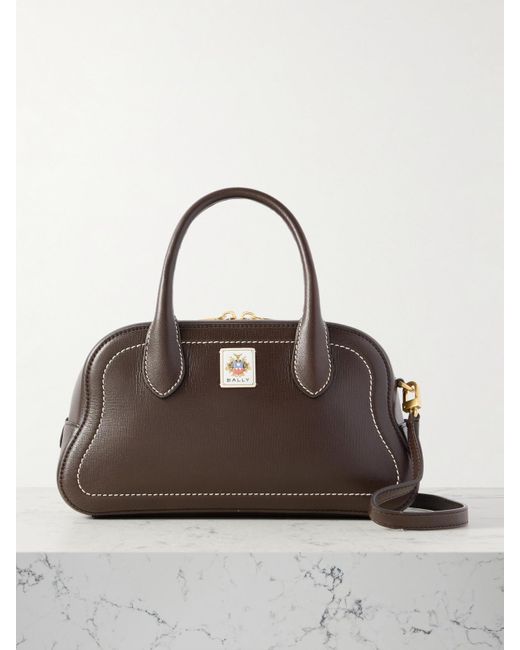 Bally Unda Appliquéd Leather Tote in Brown | Lyst