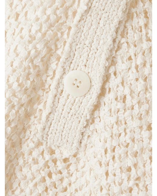 LIBEROWE Ollie Open-Knit Maxi Dress in White | Lyst