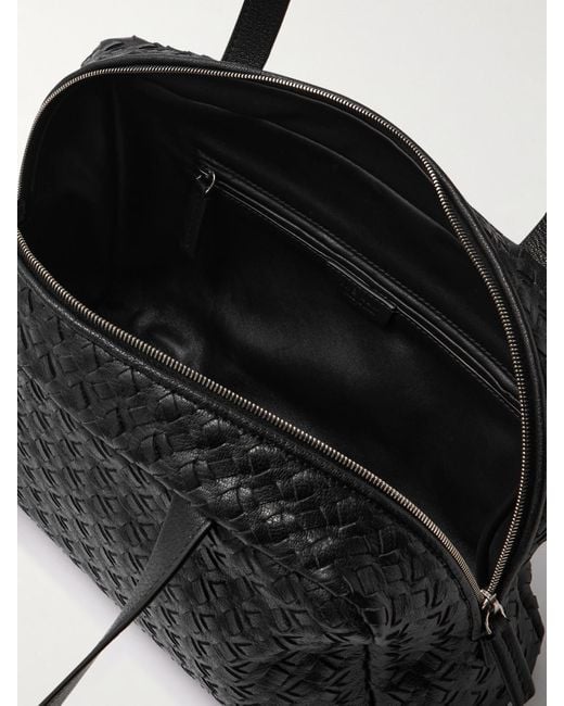 The Row Astra Woven Leather Shoulder Bag in Black | Lyst