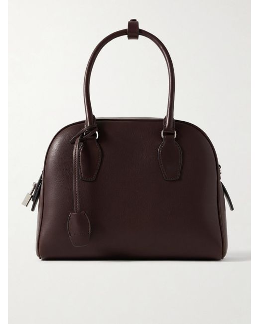 The Row India Leather Tote in Brown | Lyst