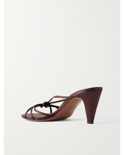 Neous Motha Satin Sandals in Natural | Lyst UK