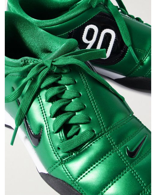 Nike T90 Metallic Leather Sneakers in Green | Lyst UK