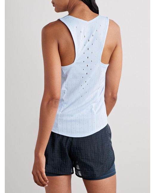 Nike Aeroswift Perforated Dri-Fit Adv Tank in Blue | Lyst