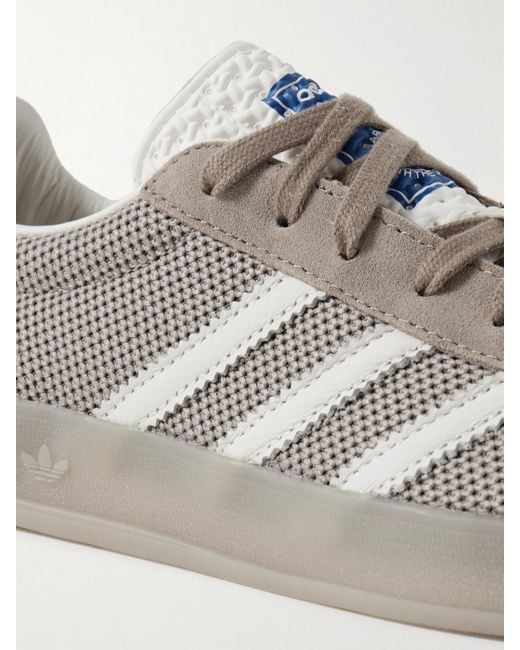 adidas Originals Gazelle Indoor Pro Suede And Leather-Trimmed Mesh ...