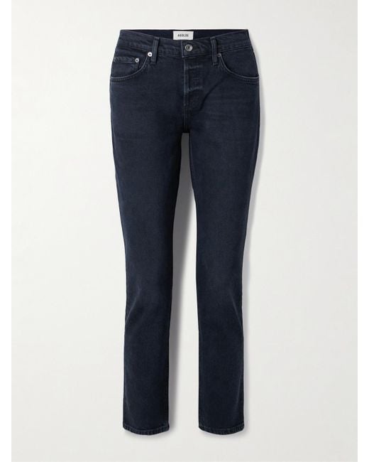 Agolde Cocktail Ankle Mid-Rise Slim-Leg Jeans in Blue | Lyst UK