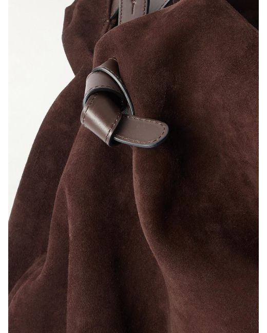 Neous Taurus Leather-Trimmed Suede Tote Bag in Brown | Lyst