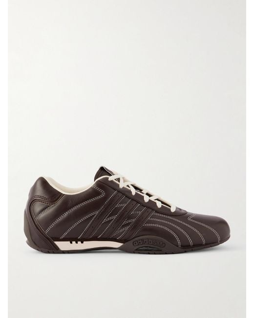 adidas Originals Adi Racer Lo Quilted Leather Sneakers in Brown | Lyst UK