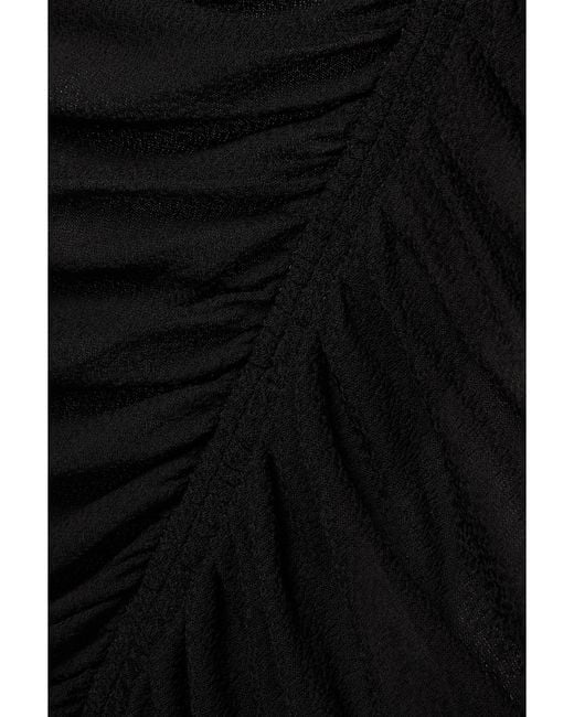 Givenchy Cutout Ruched Stretch-Crepe Turtleneck Gown in Black | Lyst UK
