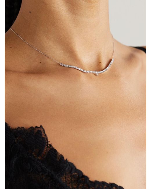 PERSÉE 18-Karat Diamond Necklace in Natural | Lyst