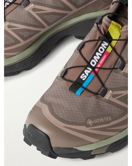 Salomon Xt-6 Rubber-Trimmed Gore-Tex Mesh Sneakers in Brown | Lyst