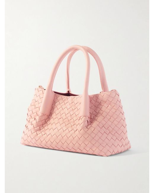 Bottega Veneta Pinacoteca Small Intrecciato Leather Tote in Pink | Lyst
