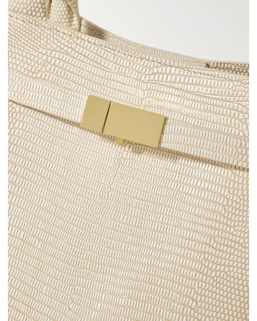 DeMellier London The New York Midi Lizard-Effect Leather Tote in Natural | Lyst