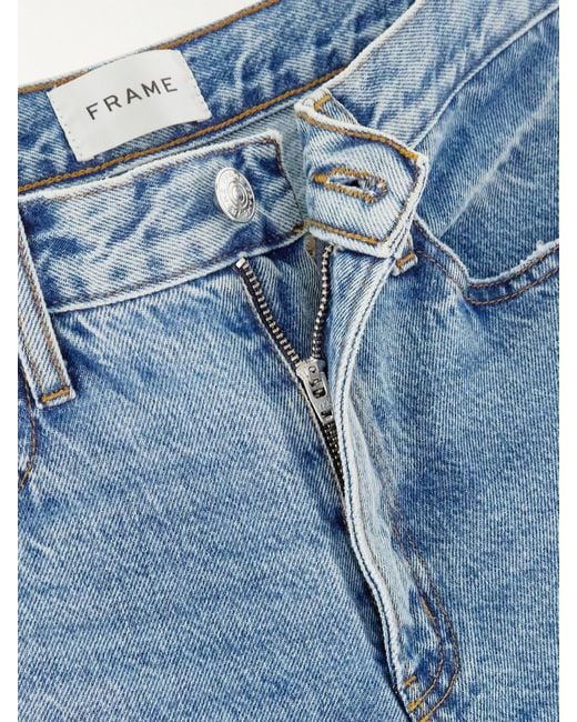 FRAME The Hang Mid-Rise Straight-Leg Jeans in Blue | Lyst