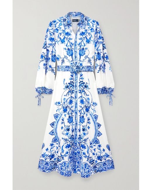Polo Ralph Lauren Paisley Mulberry Silk Dress in Blue | Lyst Australia