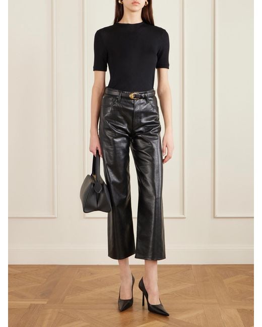 Victoria Beckham Victoria Leather Pumps in Black | Lyst UK