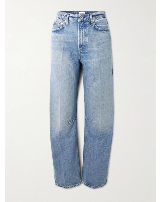 Citizens of Humanity Miro Long Mid-Rise Barrel-Leg Jeans in Blue | Lyst UK