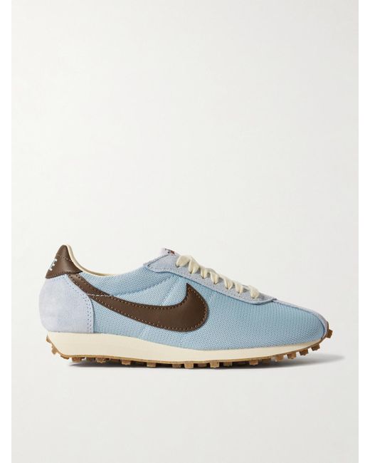 Nike Ld-1000 Leather And Brushed Suede-Trimmed Mesh Sneakers in Blue | Lyst