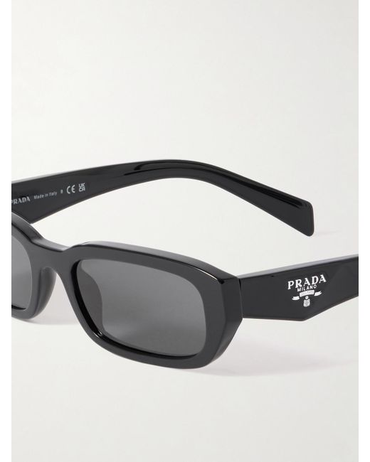 Prada Symbole Square-Frame Acetate Sunglasses in Black | Lyst