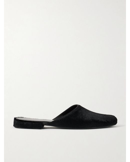 The Row Penelope Calf Hair Mules in White | Lyst