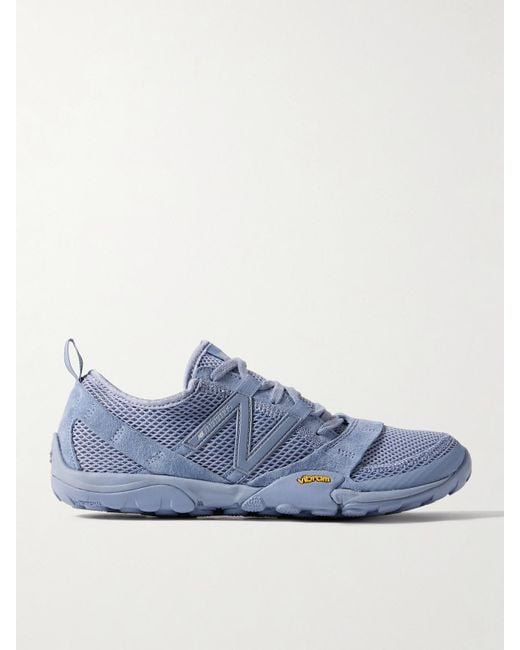 New Balance Minimus Suede-Trimmed Mesh Sneakers in Blue | Lyst