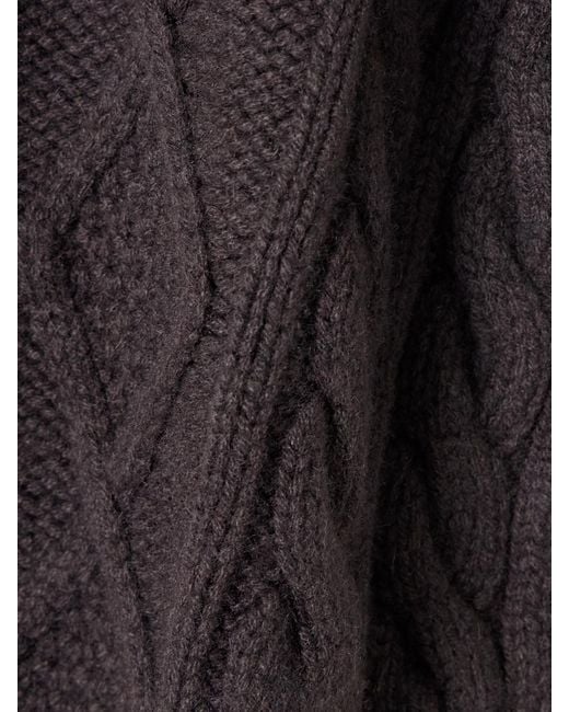 Johnstons of Elgin Cable-Knit Cashmere Tank in Black | Lyst UK