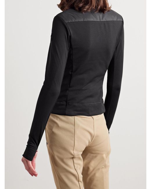 Moncler Power Grid Paneled Polartec Jersey And Quilted Shell Down Base ...