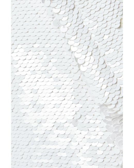 PATBO Belted Sequined Crepe Trench Coat in White | Lyst UK