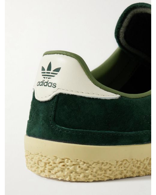 adidas Originals Roelle Spezial Leather-Trimmed Suede Sneakers in Green ...