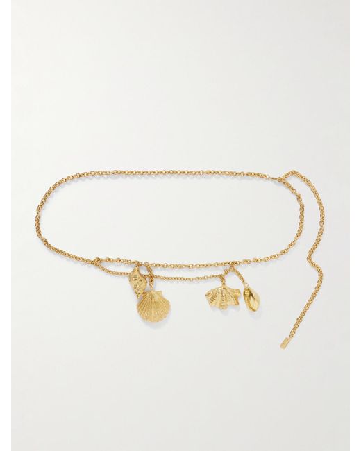 Chloé Shell-Tone Belt in Natural | Lyst