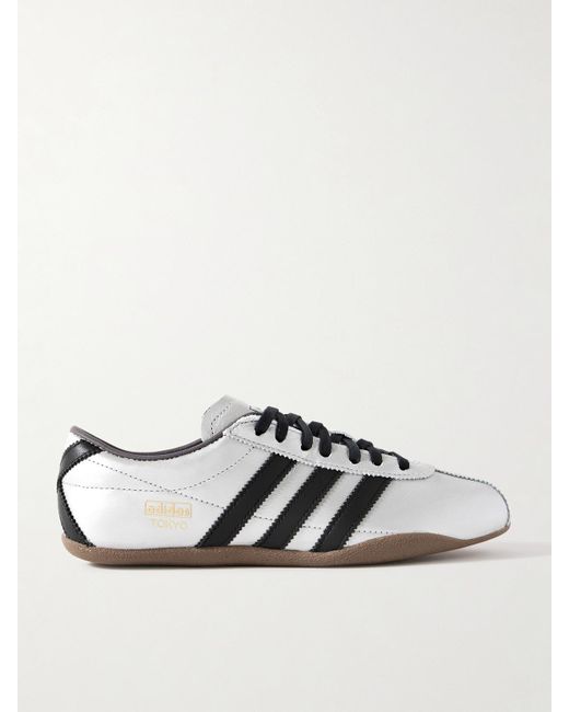 adidas Originals Tokyo Metallic Leather Sneakers in White | Lyst