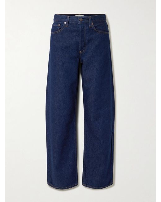 Agolde Arc Long High-Rise Wide-Leg Jeans in Blue | Lyst UK