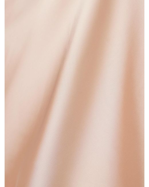 Norma Kamali Maria Off-The-Shoulder Draped Satin Mini Dress in Natural | Lyst