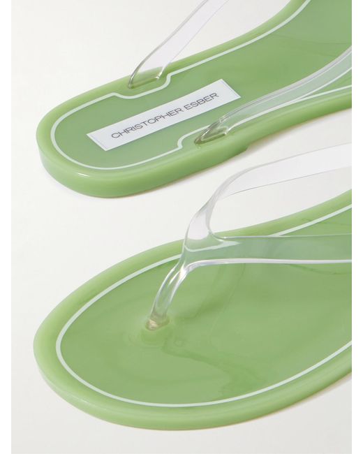Christopher Esber Jo Pvc Flip Flops in Green | Lyst UK