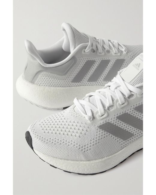 adidas Originals Pureboost 22 Rubber-Trimmed Mesh Sneakers in White | Lyst