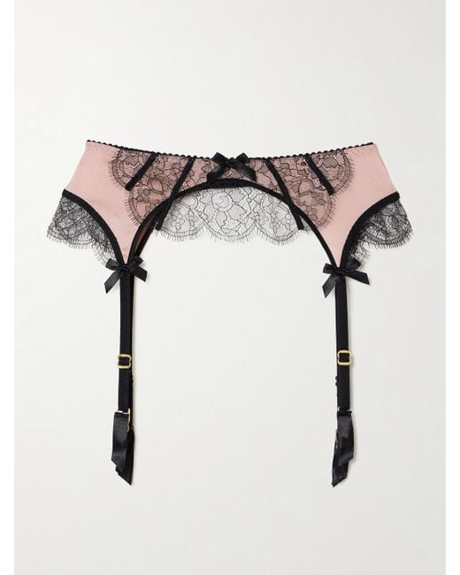 Agent Provocateur Sammi Bow-Embellished Leavers Lace-Trimmed Stretch ...