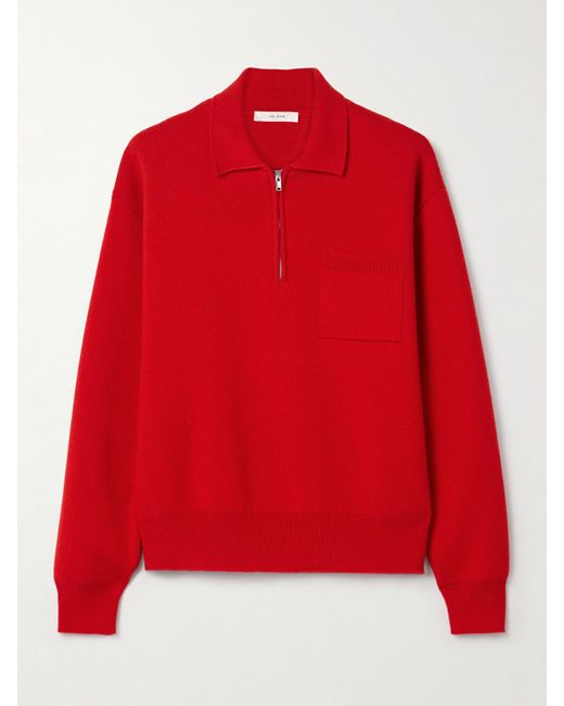 The Row Halvar Cashmere Sweater in Red | Lyst