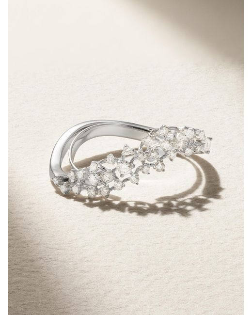ANANYA Scatter 18-Karat Diamond Ring in Natural | Lyst