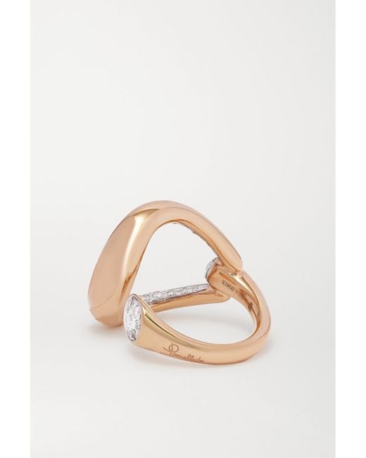 Pomellato Fantina 18-Karat Rose Diamond Ring in White | Lyst