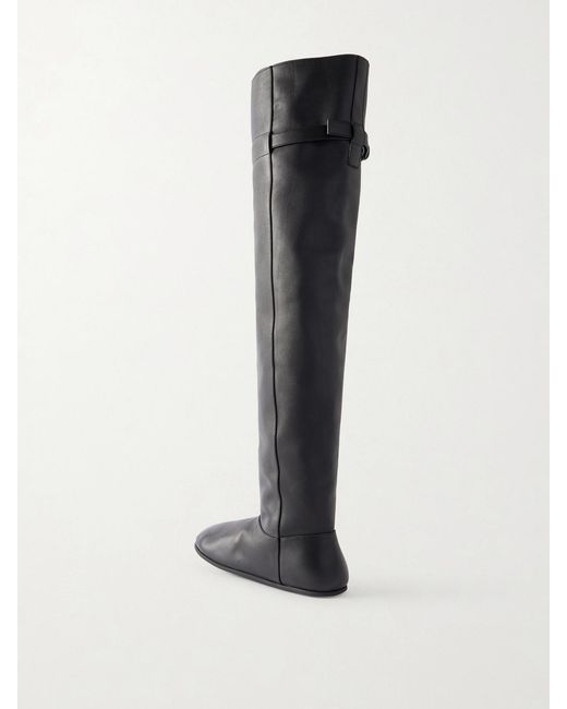 Christen Santiago Leather Knee Boots in Black | Lyst UK