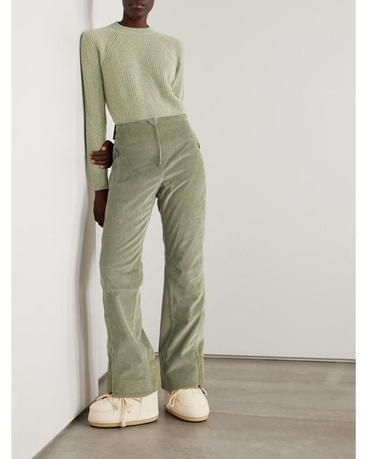 Sease Akuna Padded Corduroy Straight-Leg Ski Pants in Green | Lyst UK