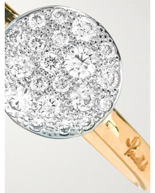 Pomellato Sabbia 18-Karat Rose Diamond Ring in White | Lyst