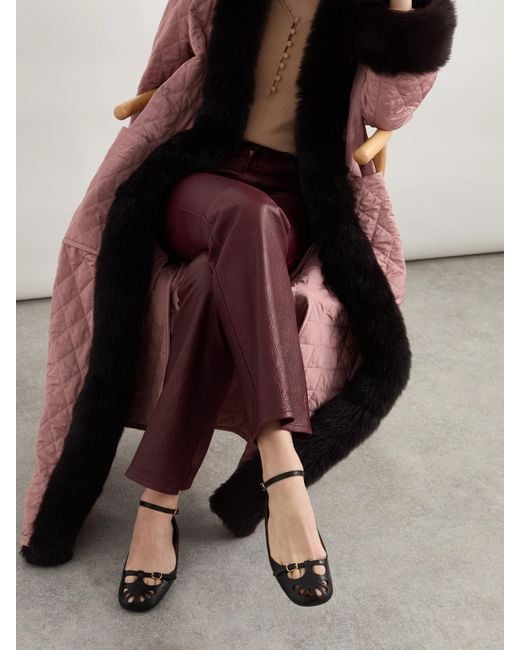 Chloé Misty Laser-Cut Leather Ballet Flats in White | Lyst UK