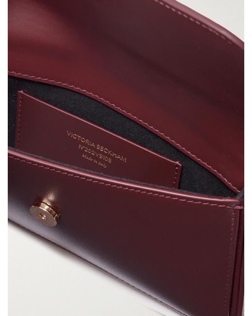 Victoria Beckham Dorian Pocket Leather Shoulder Bag in Red | Lyst UK