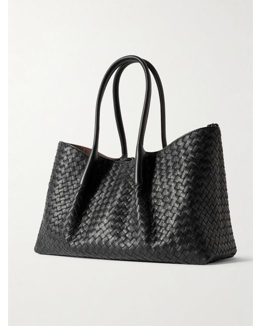Bottega Veneta Pinacoteca Reversible Intrecciato Leather Tote in Black | Lyst