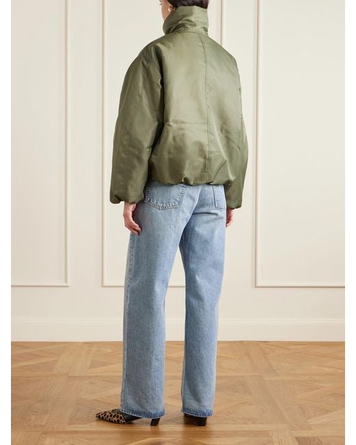 Anine Bing Cyrus Shell Bomber Jacket in Green | Lyst UK