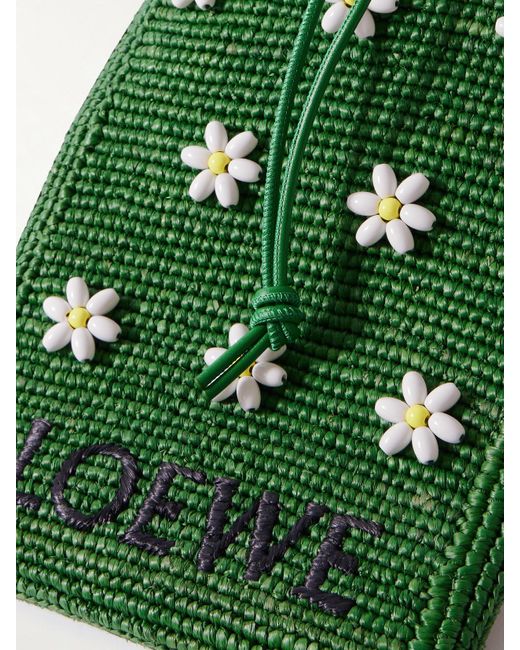 Sac Porté Épaule En Raphia À Ornements X Paula's Ibiza Loewe en coloris ...