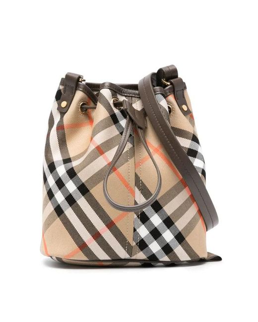 Burberry Check Mini Bucket Bag | Lyst