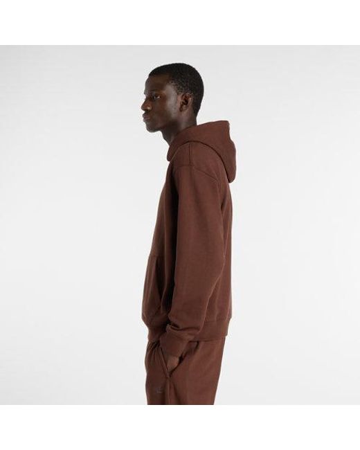 New Balance Athletics French Terry Hoodie in Brown for Men | Lyst UK