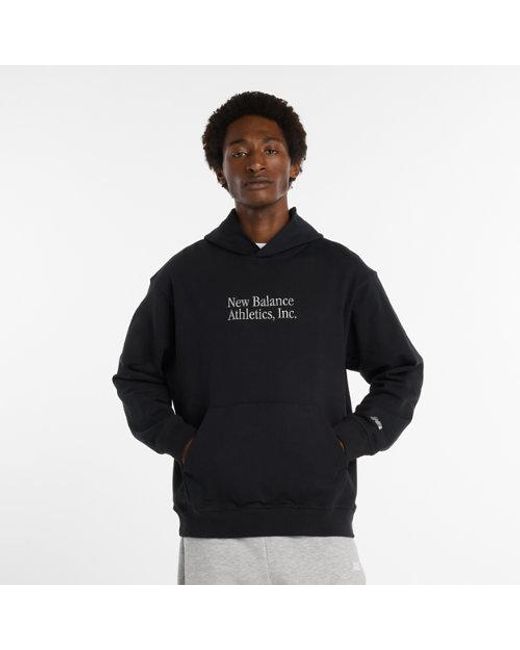 New Balance Athletics Classics Hoodie in Black for Men | Lyst UK
